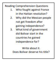 Latin American Revolutions Homework Worksheet - Amped Up Learning