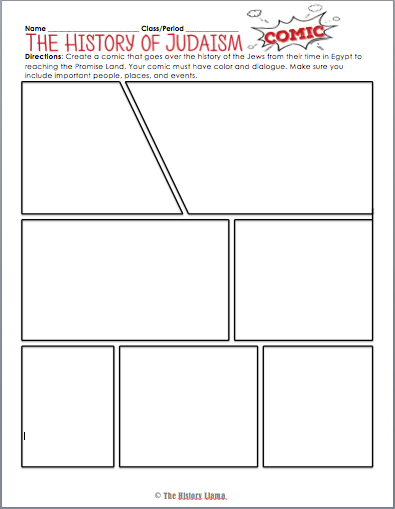 History of Judaism Comic Non-Editable - FREE - Amped Up Learning