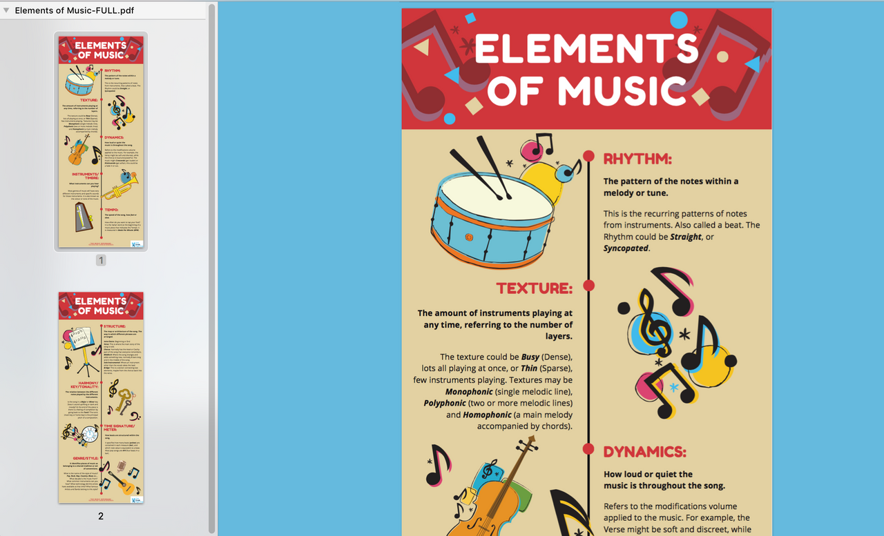 Elements of Music-INFOGRAPHIC