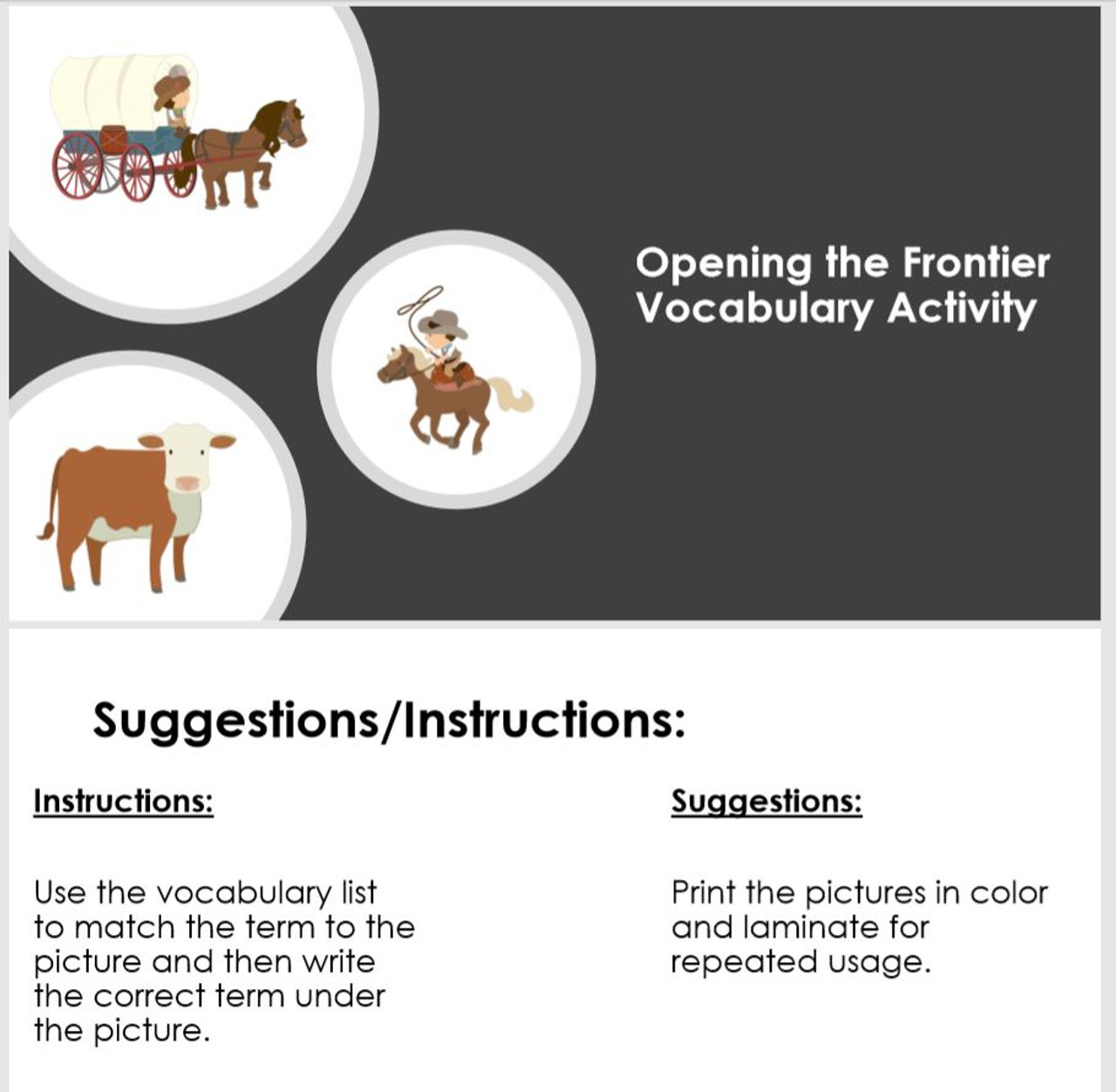 Opening the Frontier Readings and Activity Bundle - Amped Up Learning