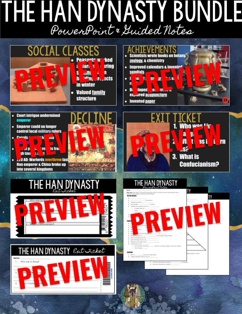 The Han Dynasty BUNDLE - PowerPoint & WebQuest - Google Drive - Print ...