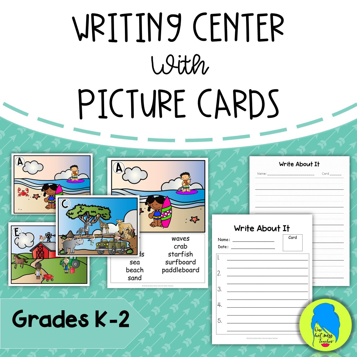 K-2 Writing Center with Picture Cards
