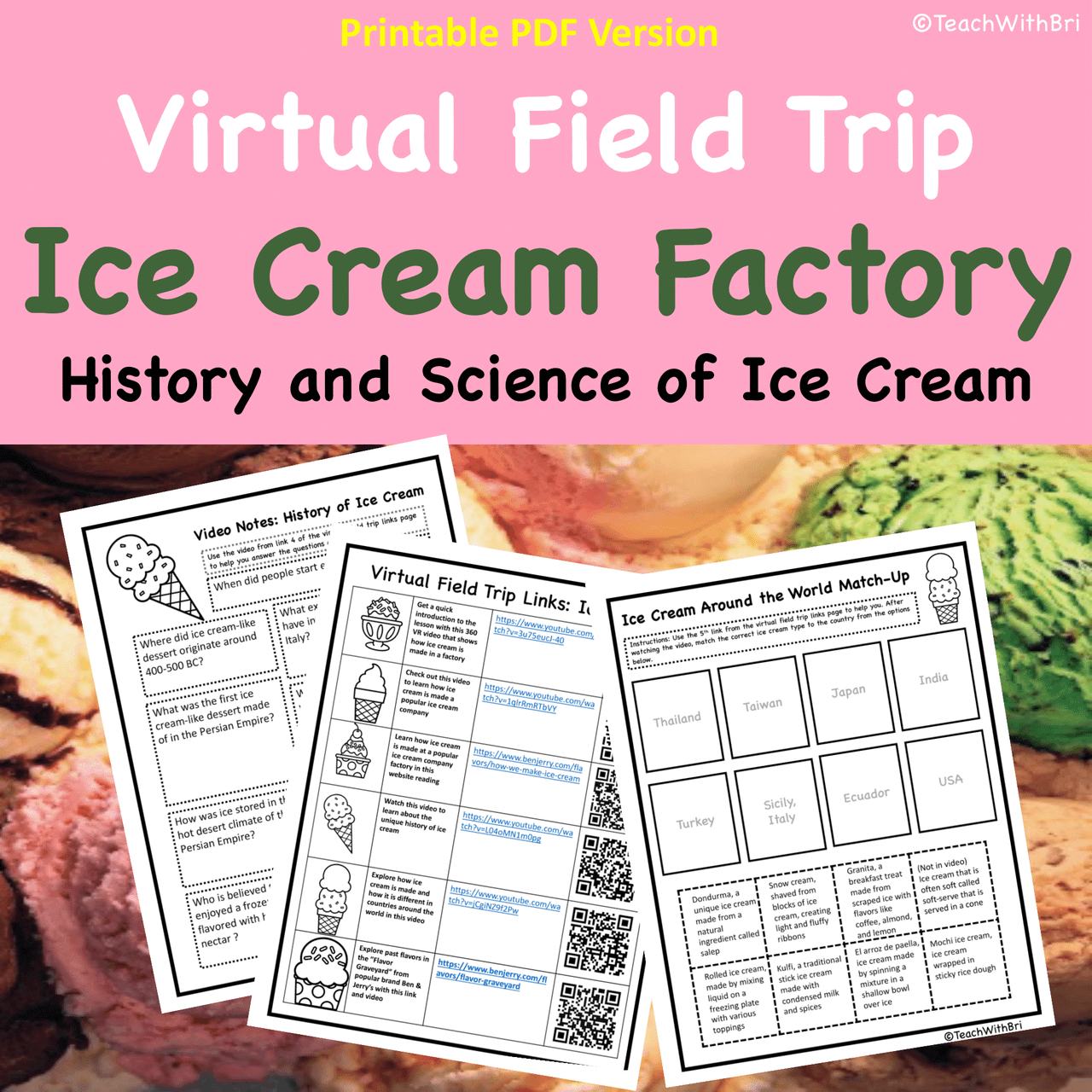 Ice Cream Virtual Field Trip PDF Version