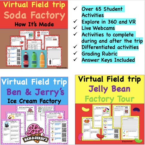 Food Factory Favorites Bundle Pack Virtual Field Trip PDF Version