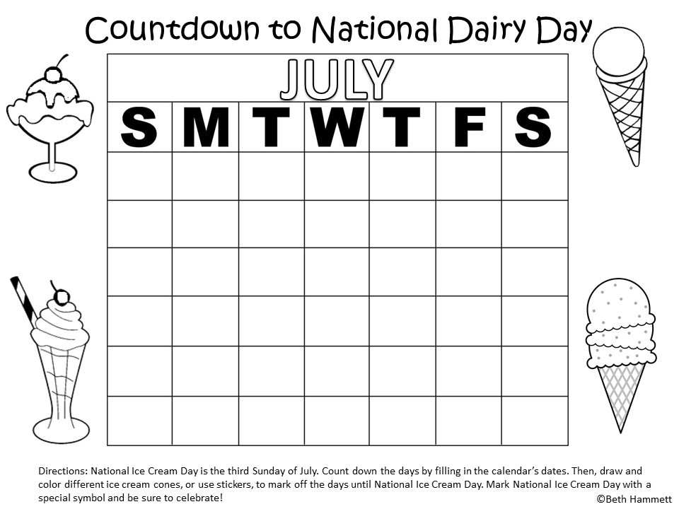 National Ice Cream Day and Month - Amped Up Learning