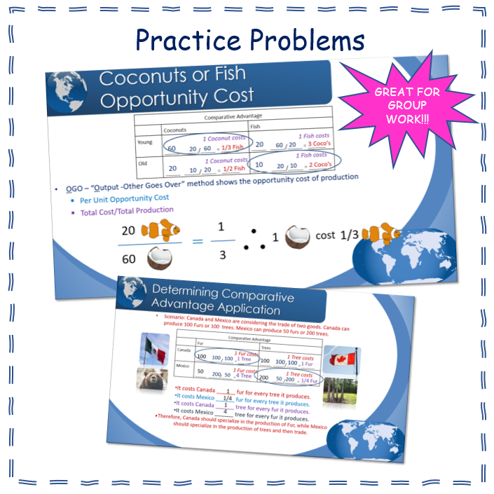 Comparative and Absolute Advantage, PowerPoint, Notes, Tests, Economics