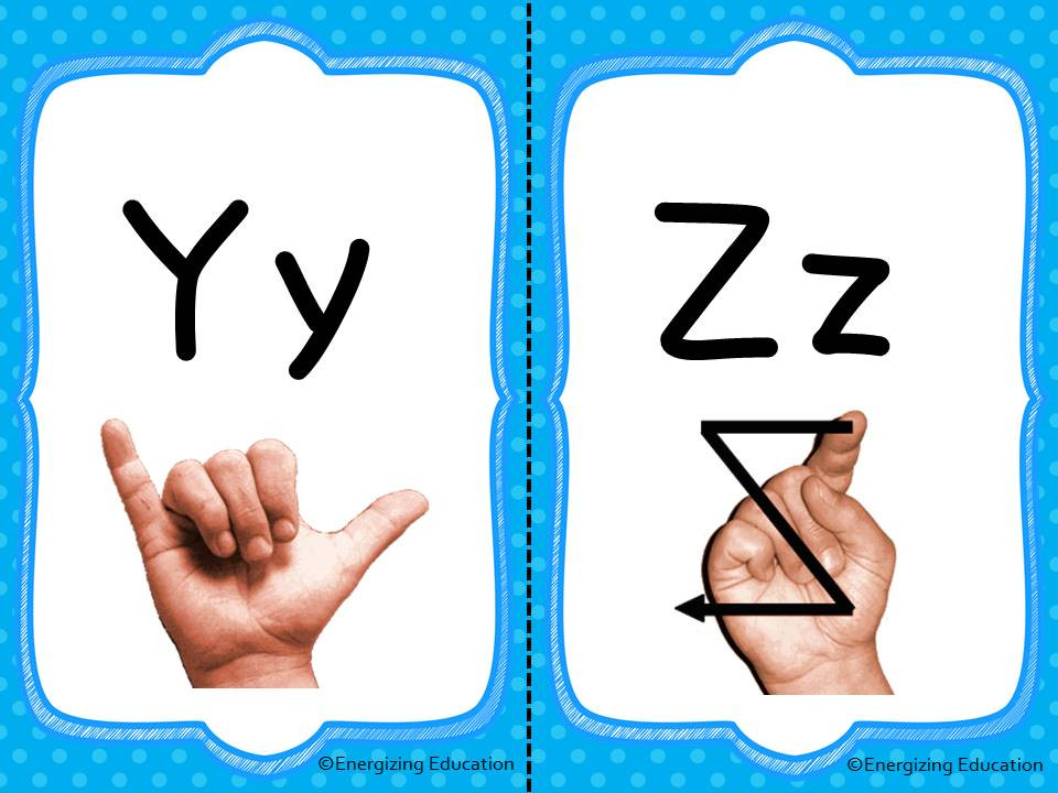 ASL American Sign Language Alphabet Cards - Amped Up Learning