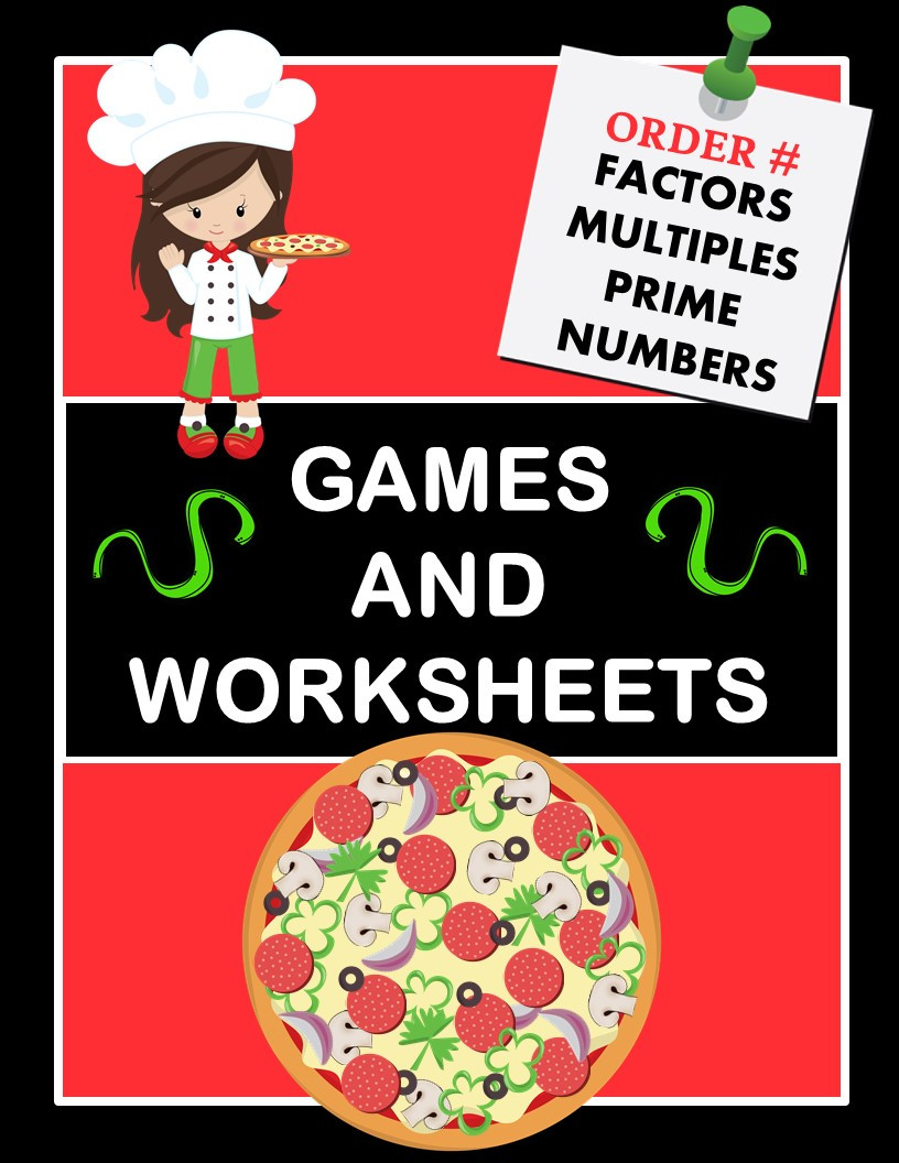 Factors, Multiples, and Prime Numbers - 4th and 5th Grade - Pizza Party