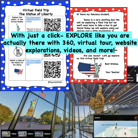 Freebie- Statue of Liberty Virtual Field Trip- digital version