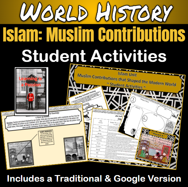 Islam Unit | Middle East | Muslim Contributions | Student Activities ...