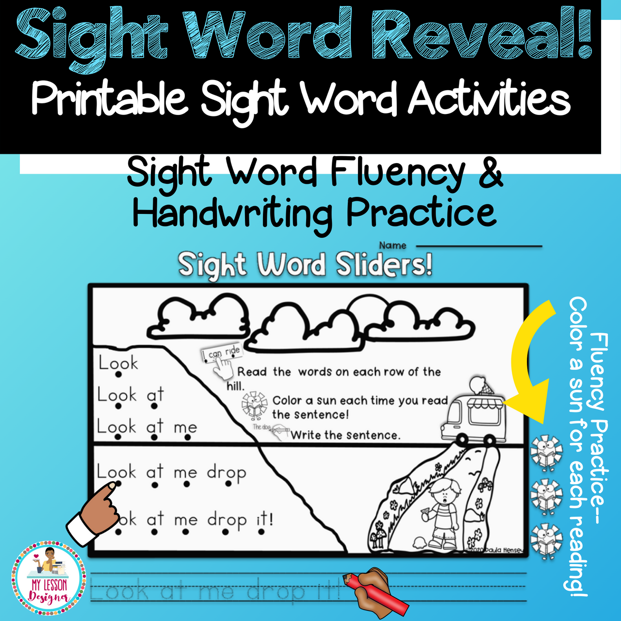 Sight Word Reveal! Summer Reading Fluency-Google Slides-Distance Learning