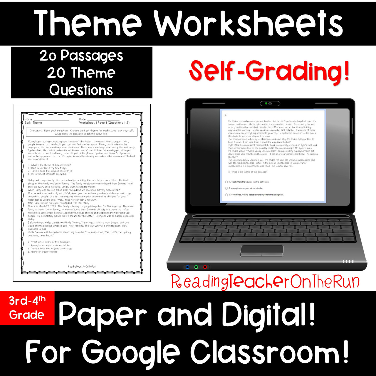 Theme Worksheets - Amped Up Learning
