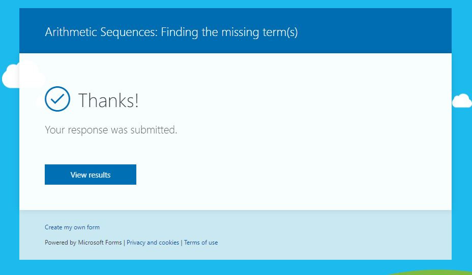 Arithmetic Sequences: Finding the missing term(s) - Microsoft OneDrive ...