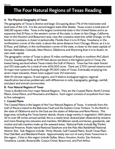Natural Regions of Texas - Amped Up Learning