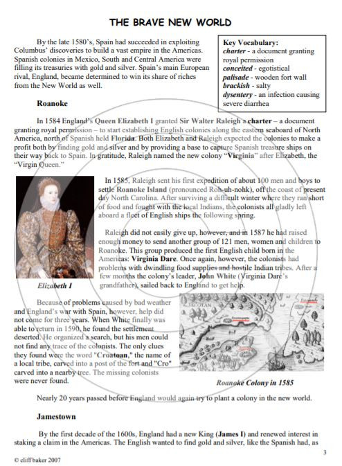 Jamestown mini-unit including text - Amped Up Learning