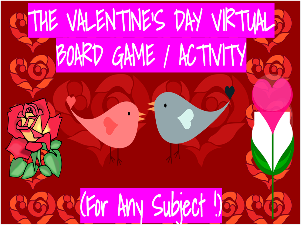 Valentine's Day Virtual Board Game on Google Slides! FOR ANY SUBJECT ...