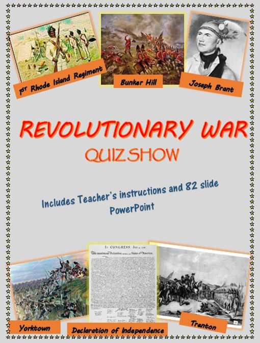 Revolutionary War Quiz Show PowerPoint - Amped Up Learning