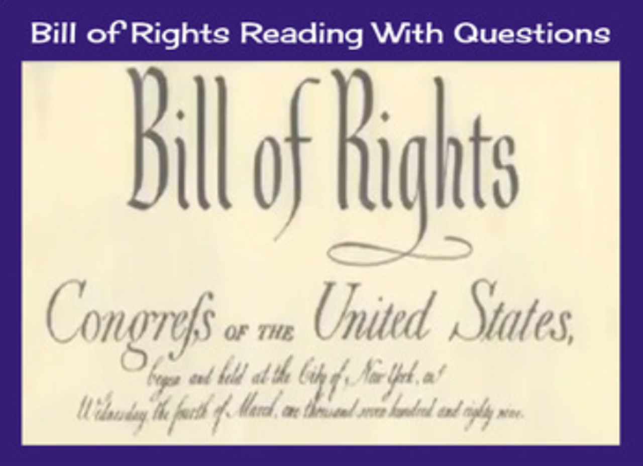 Bill of Rights Reading With Questions - Amped Up Learning