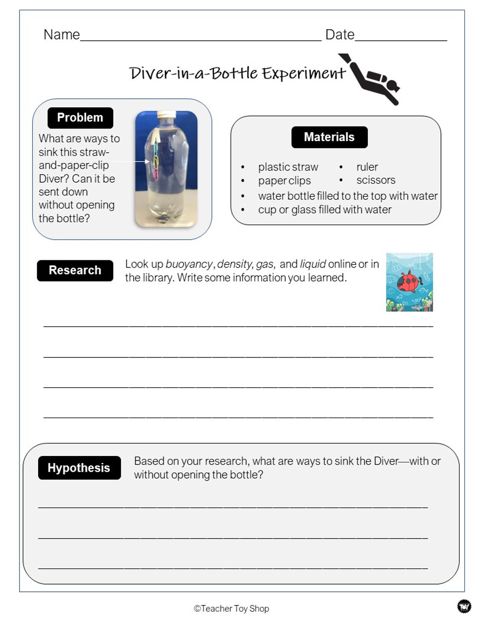 Buoyancy For Kids Worksheets