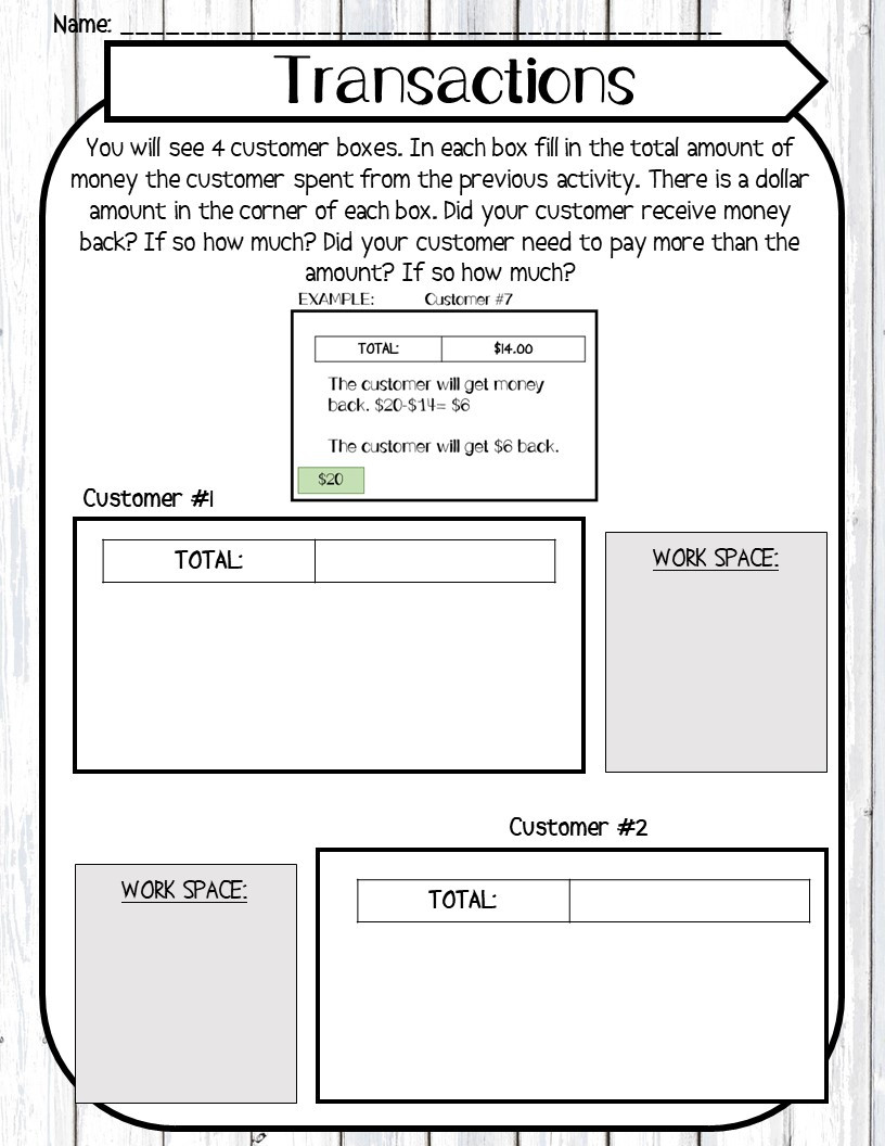 Garage Sale Math Project (Distance or In Class)