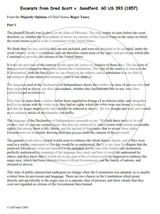 Dred Scott v. Sandford primary source analysis activity - Amped Up Learning
