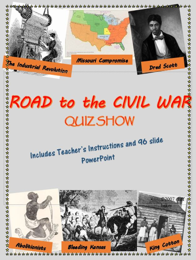 Road to the Civil War Quiz Show - Amped Up Learning