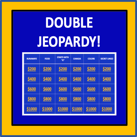 Underground to Canada Jeopardy