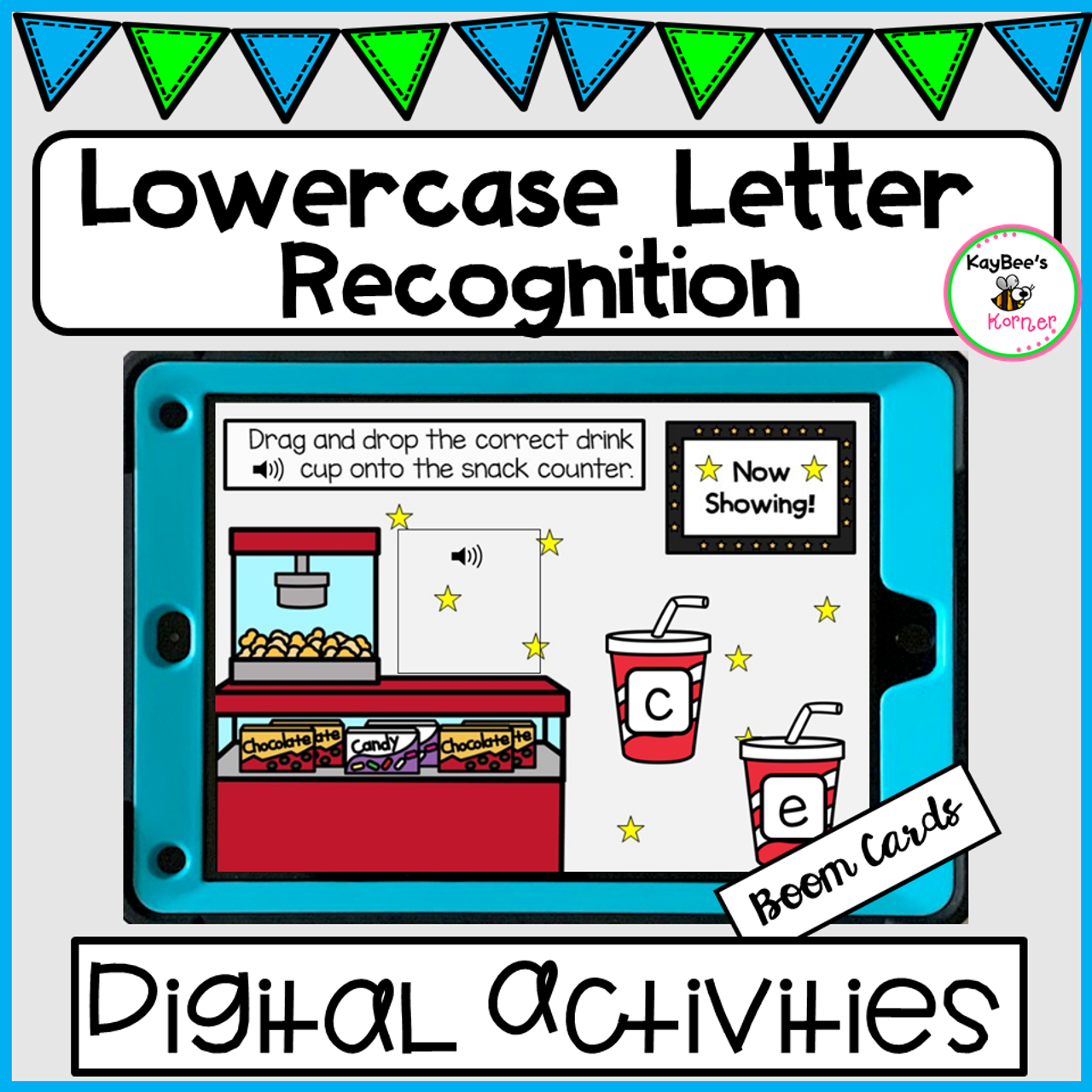 Lowercase Letters Digital Task Boom Cards - Amped Up Learning