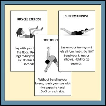 Fitness Bingo - an exercise game for the classroom or gym
