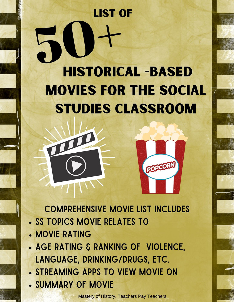 List of 50+ Historical Movie for the Social Studies Classroom - Amped ...