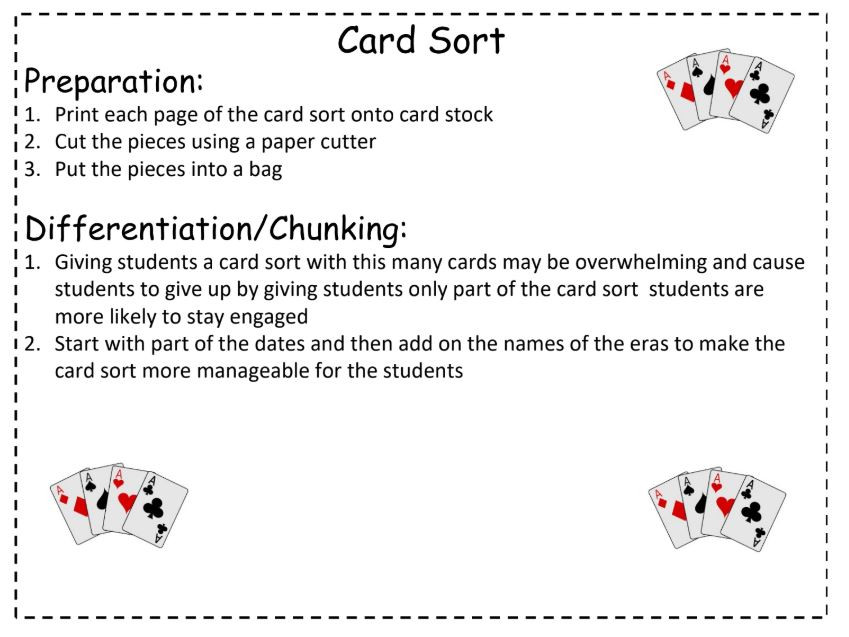 U.S. History Eras Card Sort to 1877 - Amped Up Learning