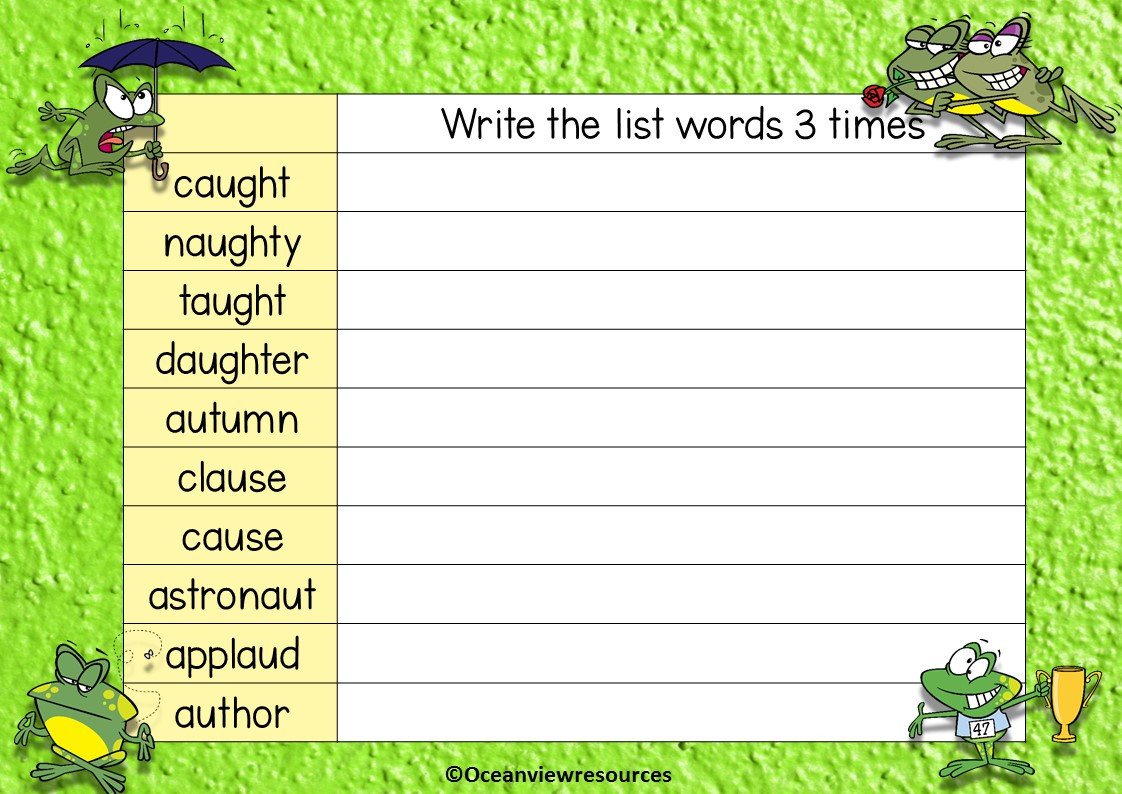 Spelling Term 1 Grade 4 - Amped Up Learning