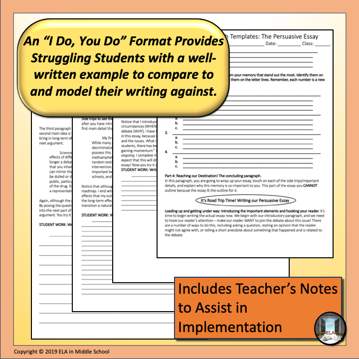 Mapping Essays with Templates: The Persuasive Essay Remote Ready Resource