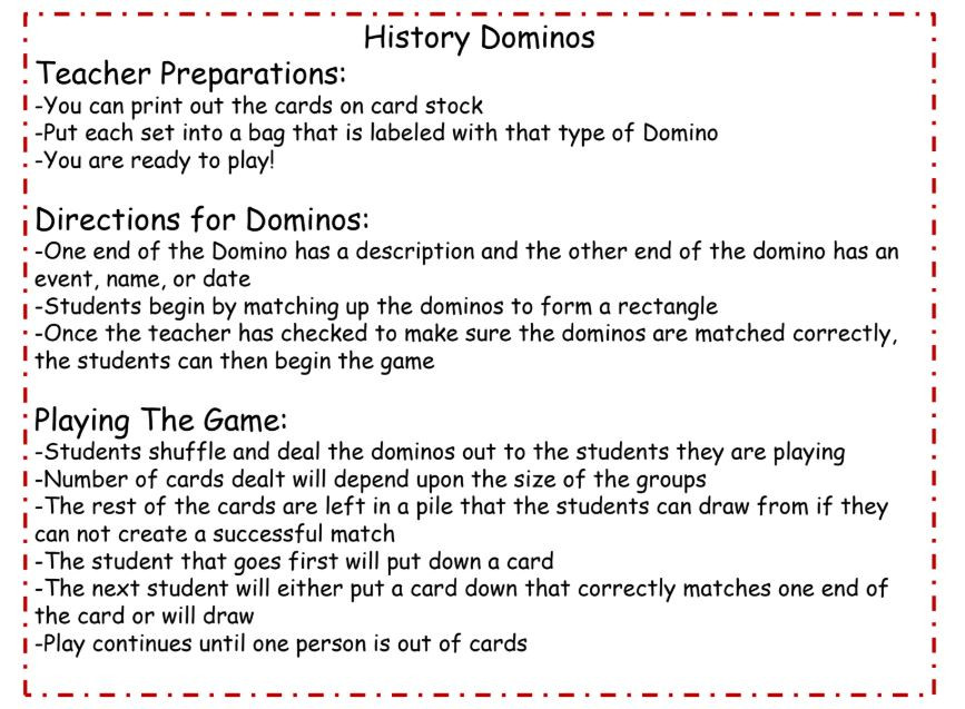 History Dominoes - Civil War - - Amped Up Learning