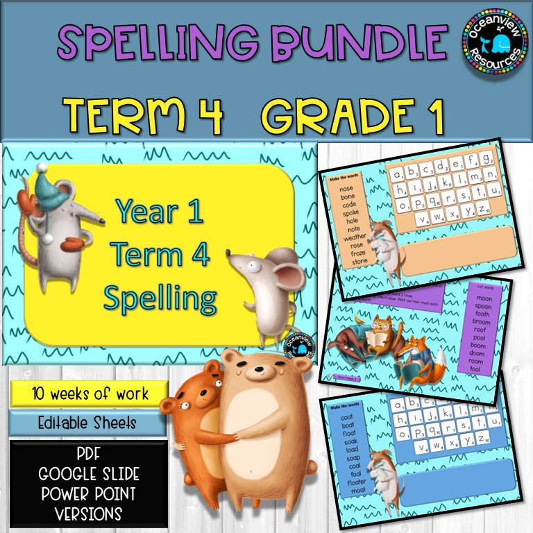 Spelling Term 4 Grade 1 - Amped Up Learning