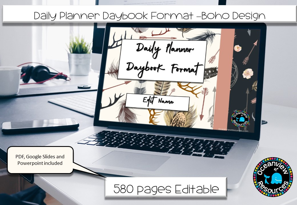 Daybook Planner for Teachers-BOHO DESIGN - Amped Up Learning