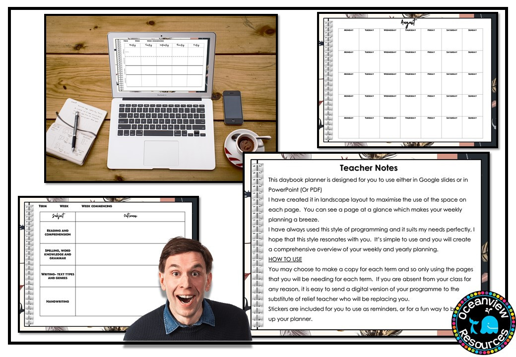 Daybook Planner for Teachers-BOHO DESIGN - Amped Up Learning