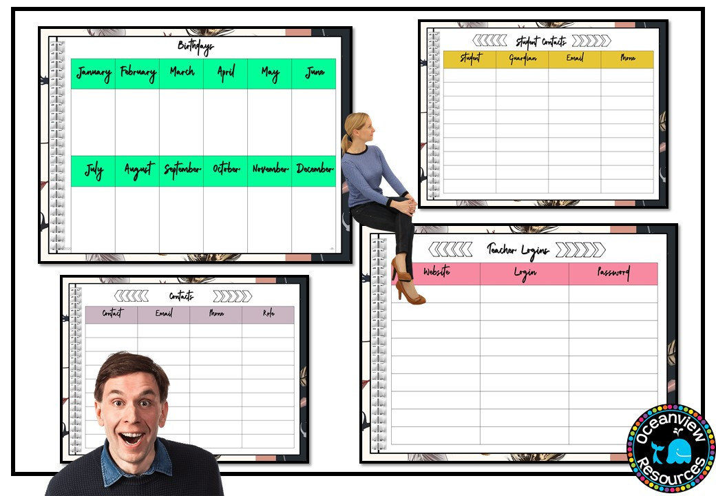 Daybook Planner for Teachers-BOHO DESIGN - Amped Up Learning