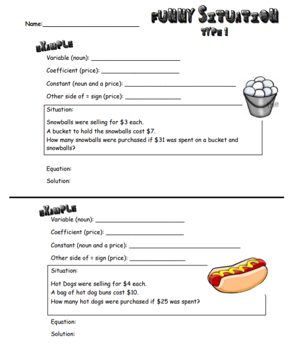 Writing y=mx+b Equations from Real World Situations - Amped Up Learning