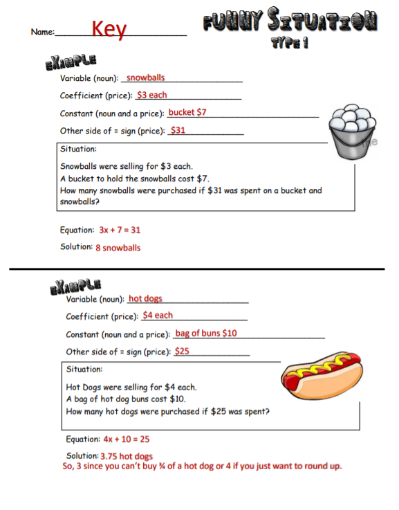 Writing y=mx+b Equations from Real World Situations - Amped Up Learning