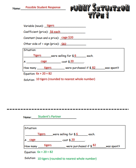 Writing y=mx+b Equations from Real World Situations - Amped Up Learning