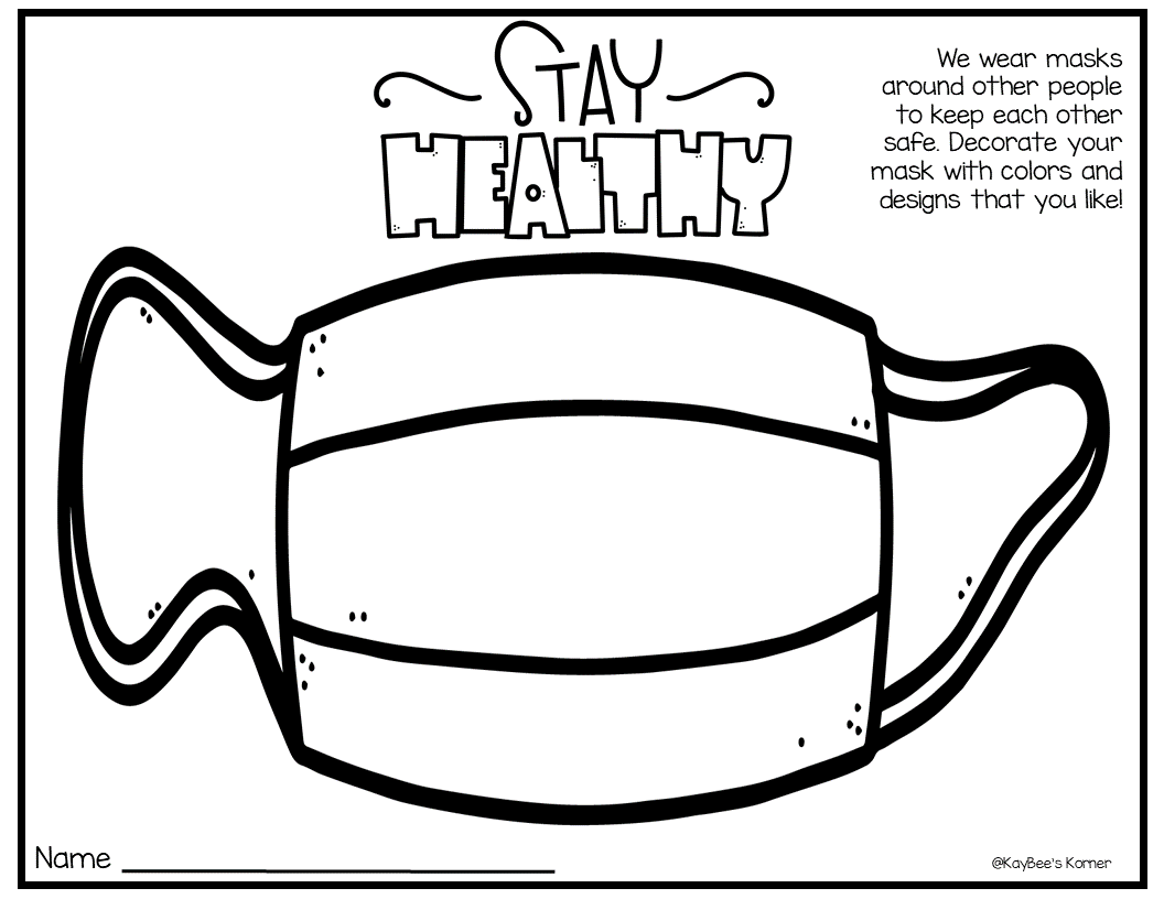 Social Distancing and Masks Coloring Pages - Amped Up Learning
