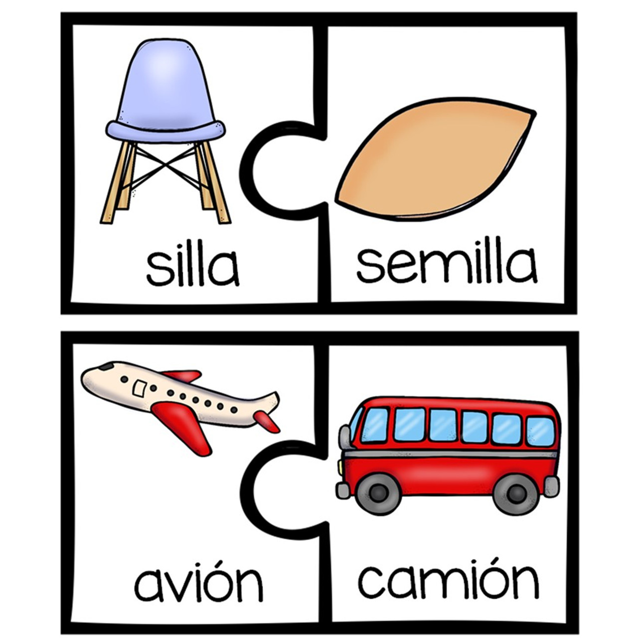 Free Rhyming Puzzles In Spanish-Rompecabezas de rimas ¡GRATIS! - Amped ...