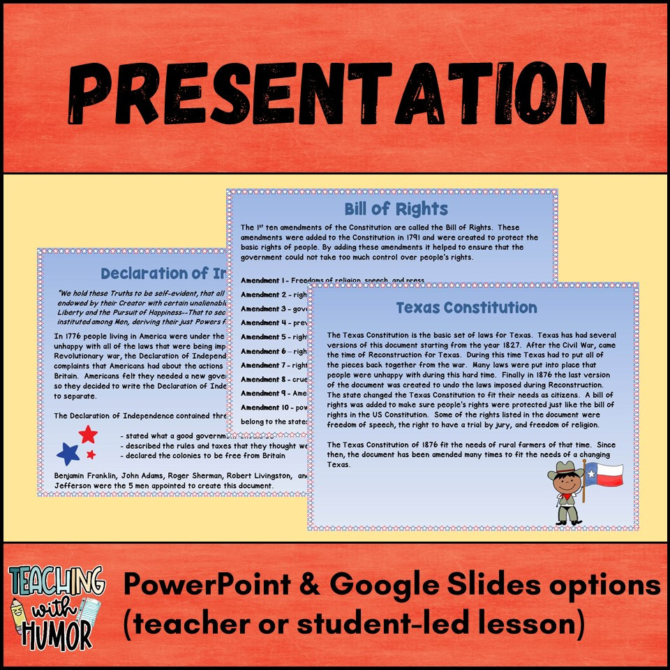 Celebrate Freedom Week Texas Style! - Slides & Notes with BONUS UNIT ...