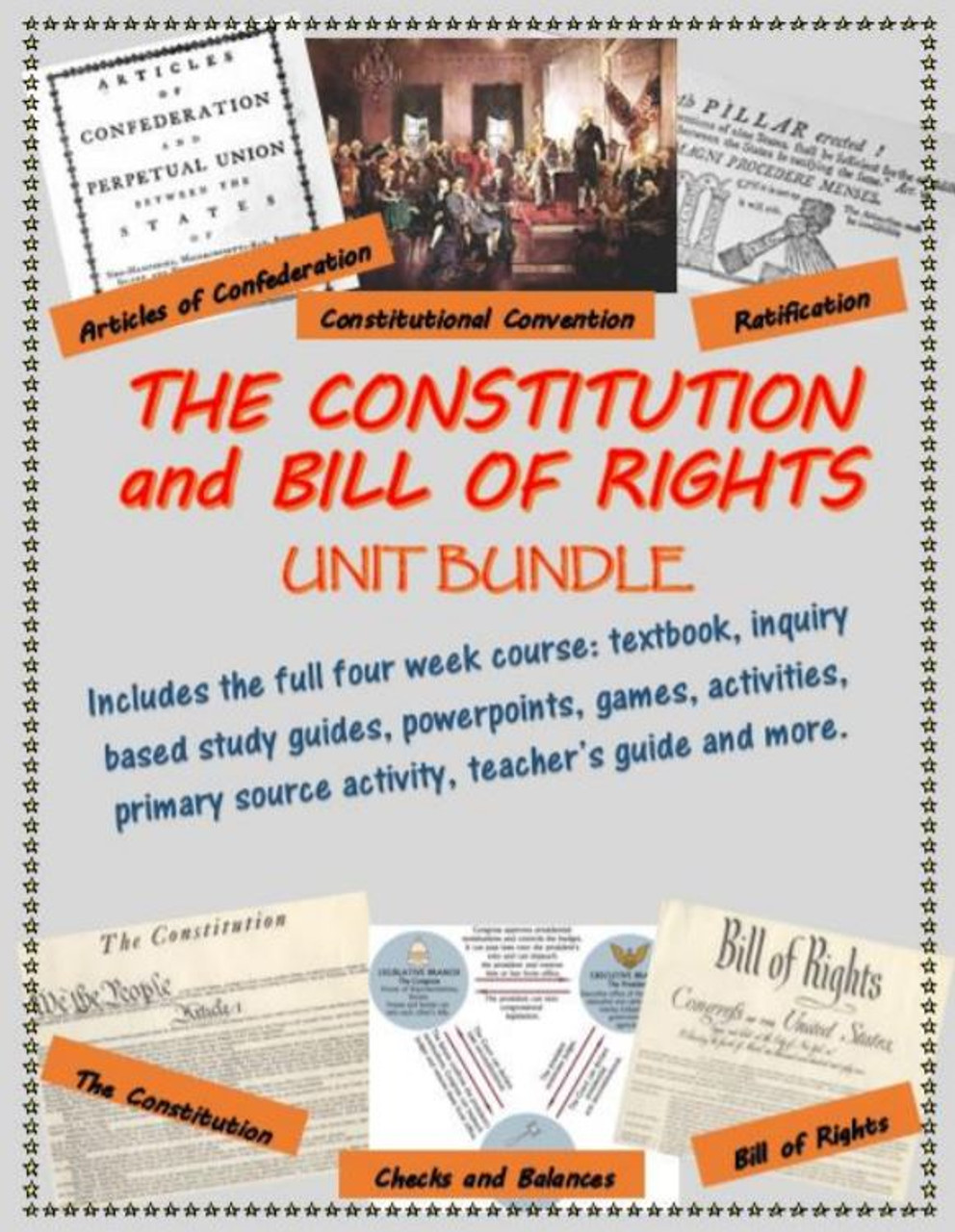 The Constitution and Bill of Rights unit bundle, including text - Amped ...
