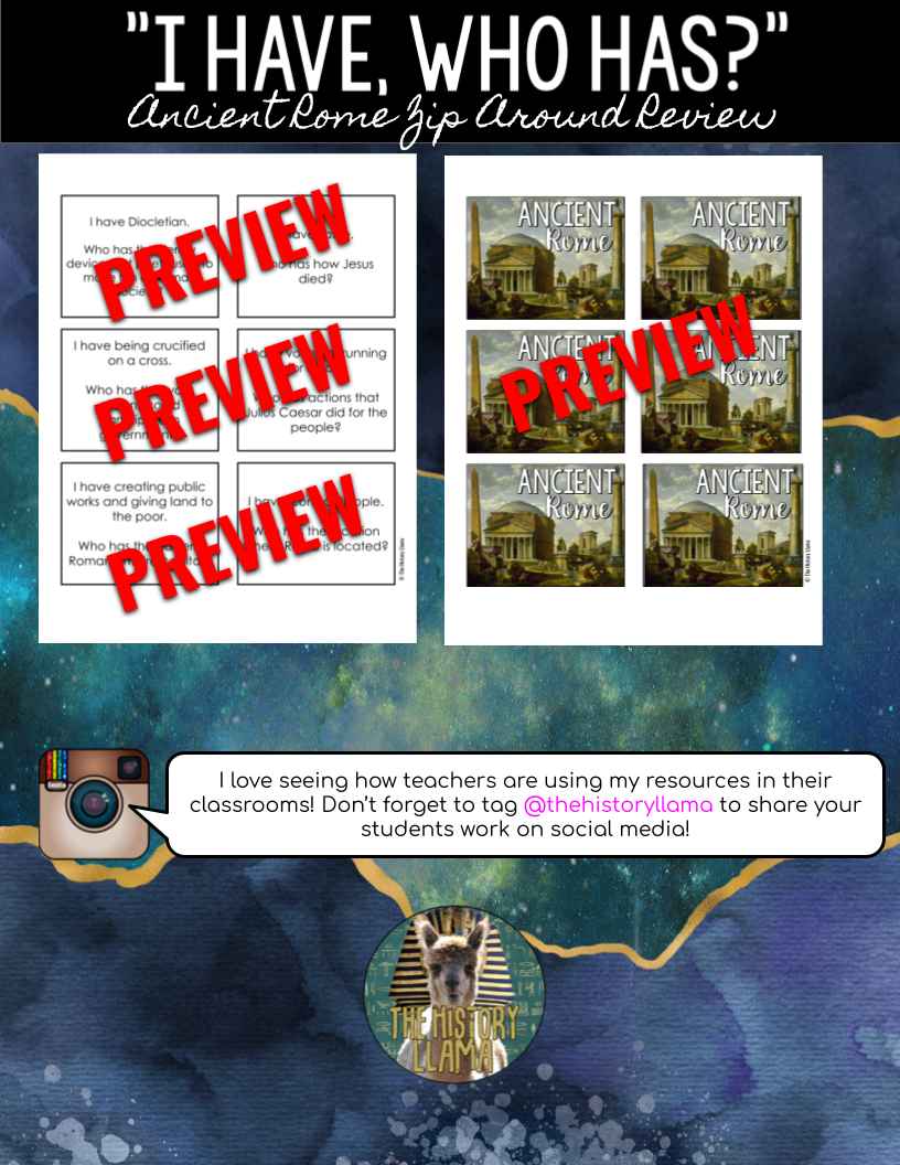 "I Have, Who Has?" Ancient Rome Zip Around Review - Google Drive ...