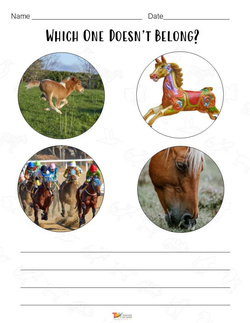 Which One Doesn't Belong? ANIMALS - FREE