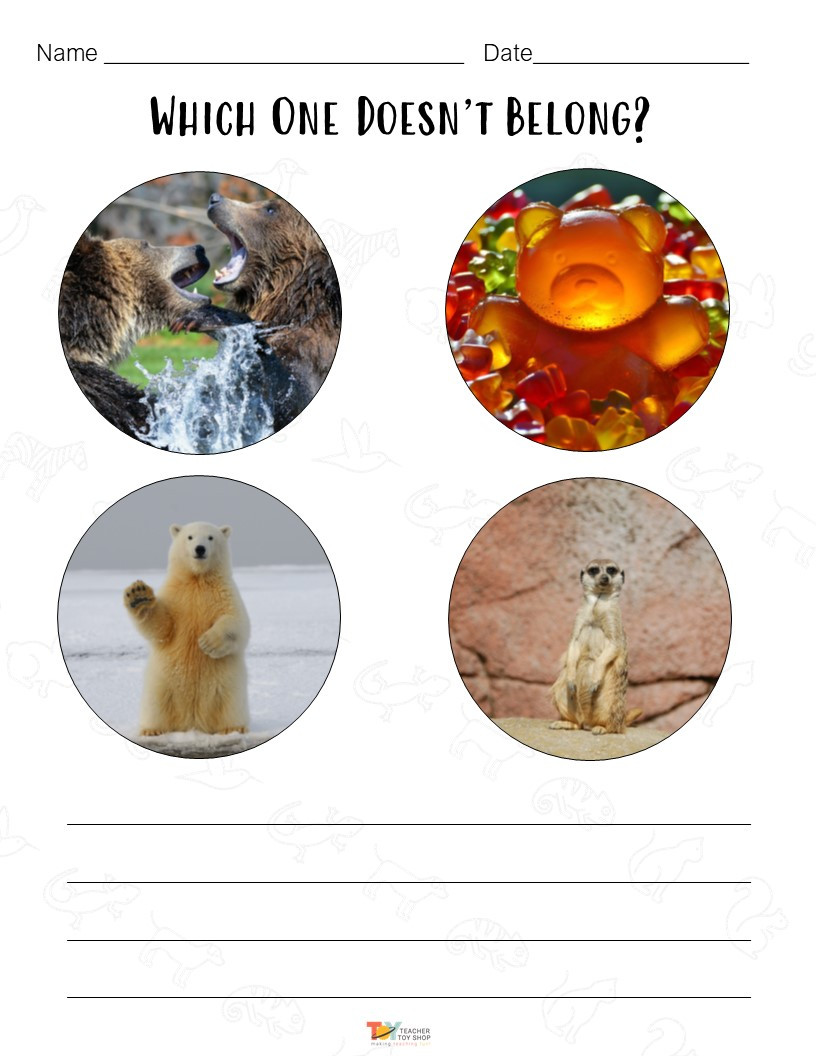 Which One Doesn't Belong? ANIMALS - FREE