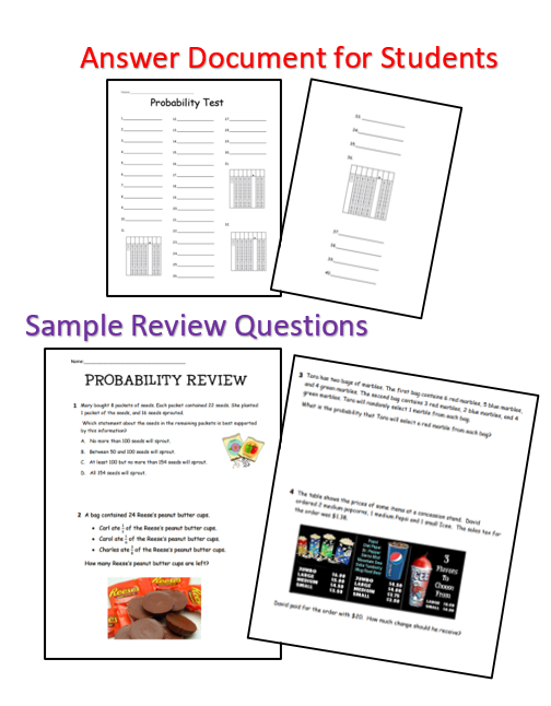Probability - Test and 2 Reviews - Amped Up Learning
