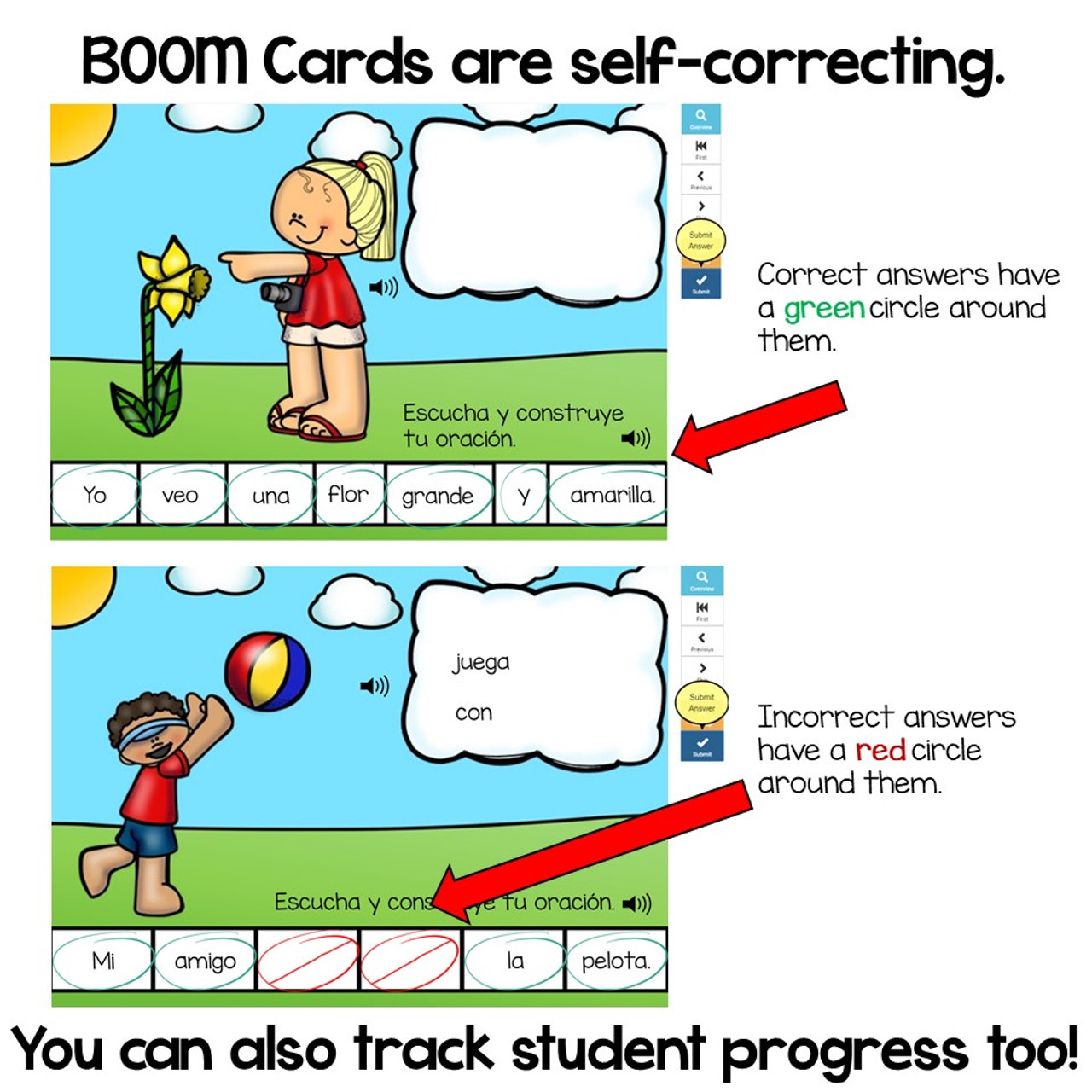 BOOM Cards Build a Sentence-Oraciones revueltas de primavera. Distance ...